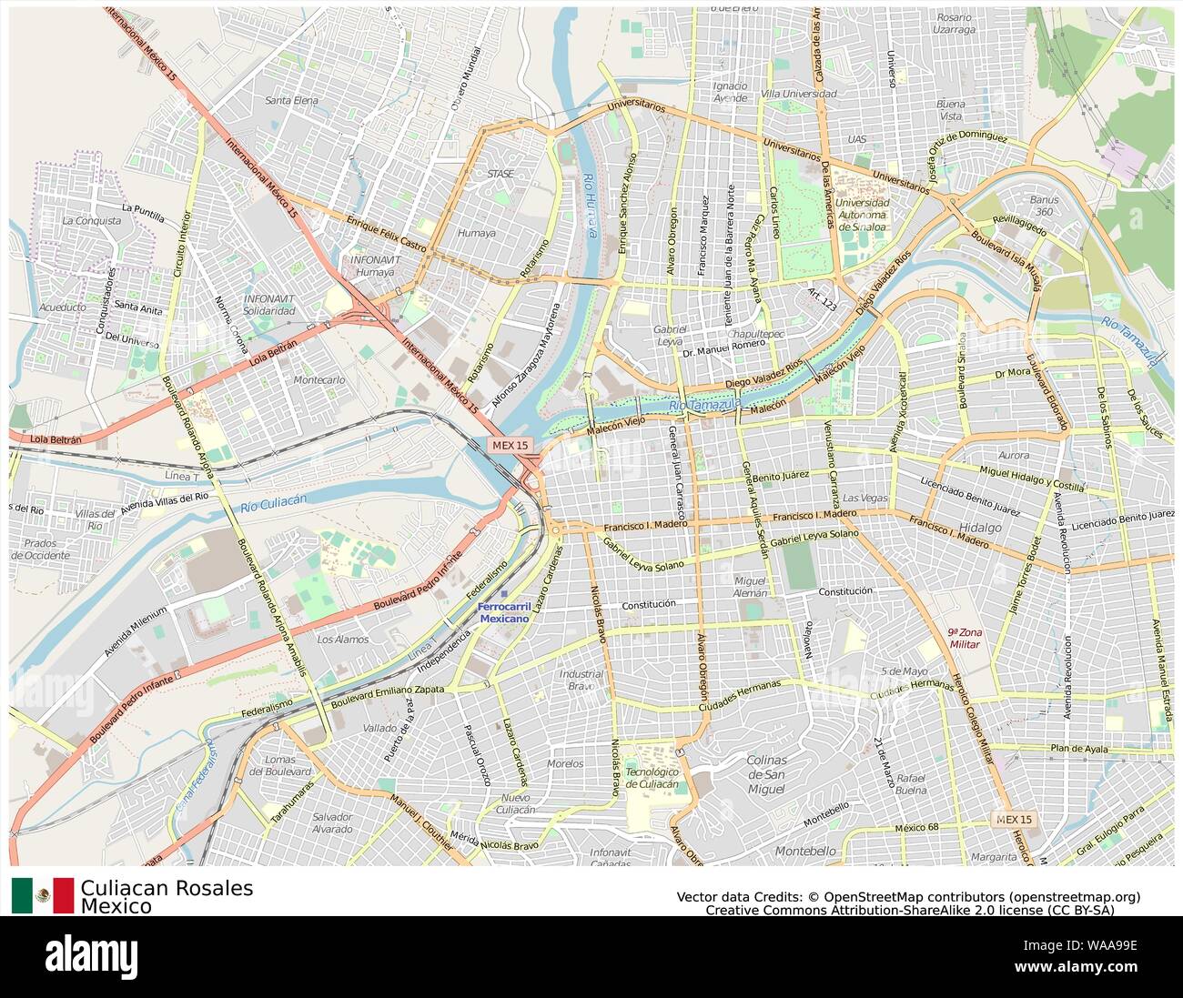 Map Of Culiacan Mexico High Resolution Stock Photography and Images - Alamy