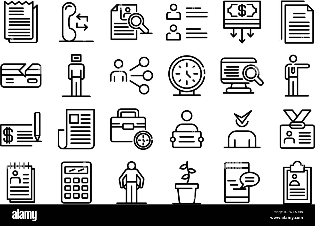 Employee benefits icon set Cut Out Stock Images & Pictures - Alamy
