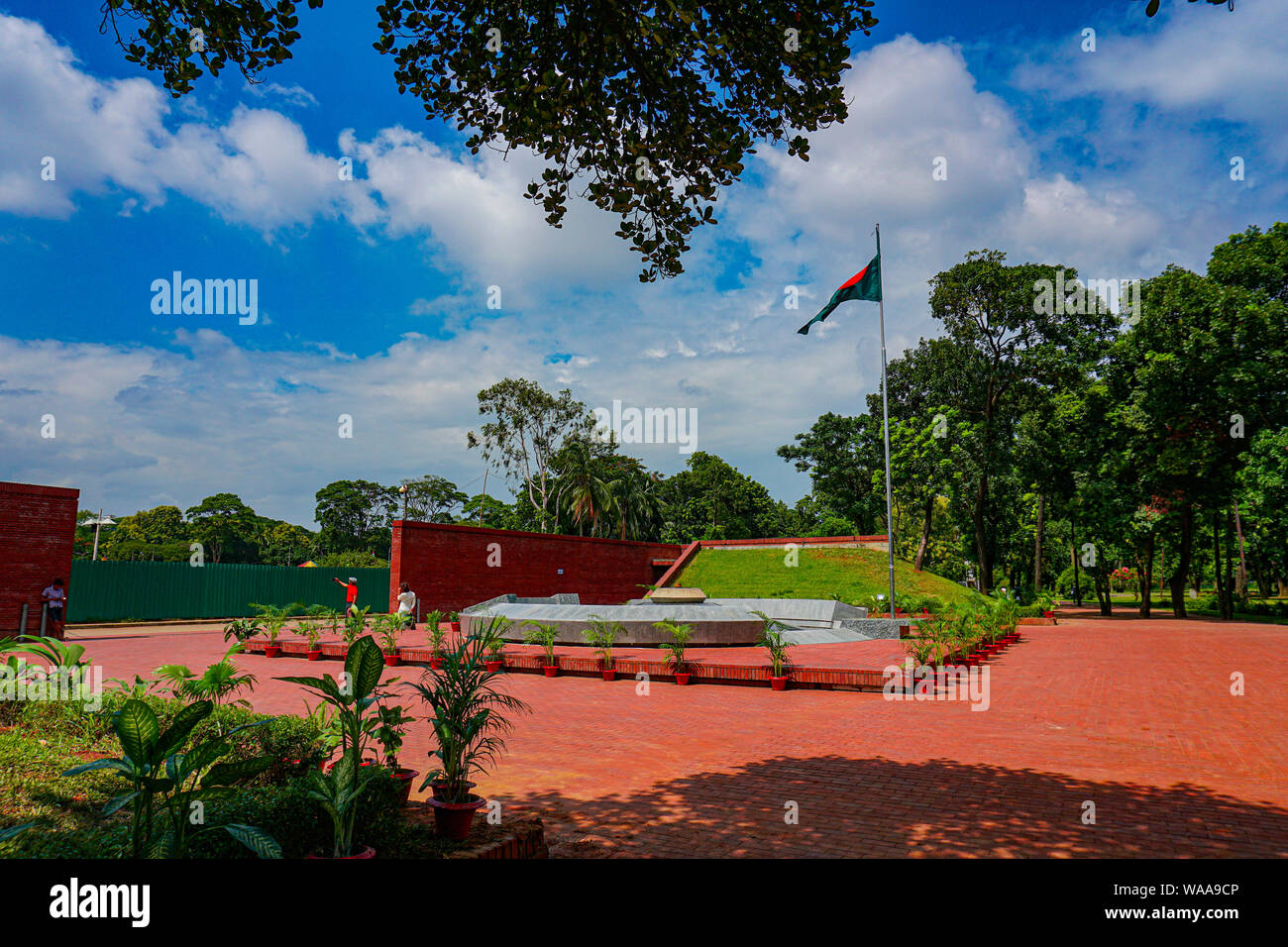 National Flag of Bangladesh. Freedom Square (Victory park, national ...