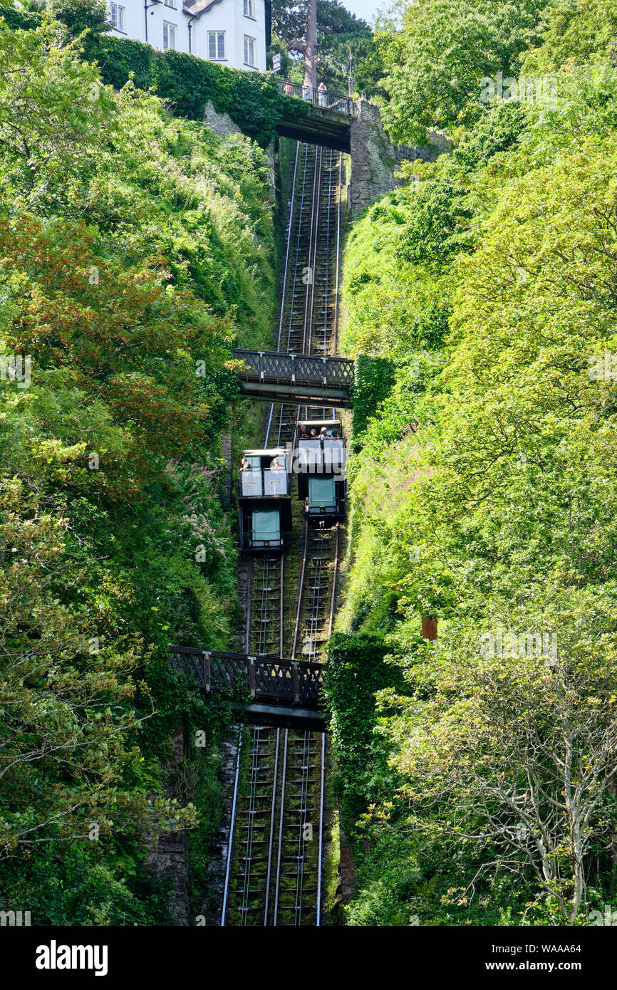The Lynton and Lynmouth Cliff Railway, Lynton, Devon Stock Photo - Alamy