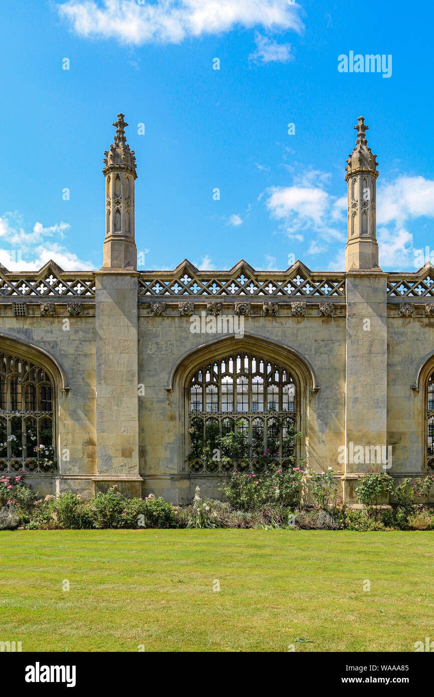 Stunning window at King's College Chapel, Cambridge, Great Britain ...
