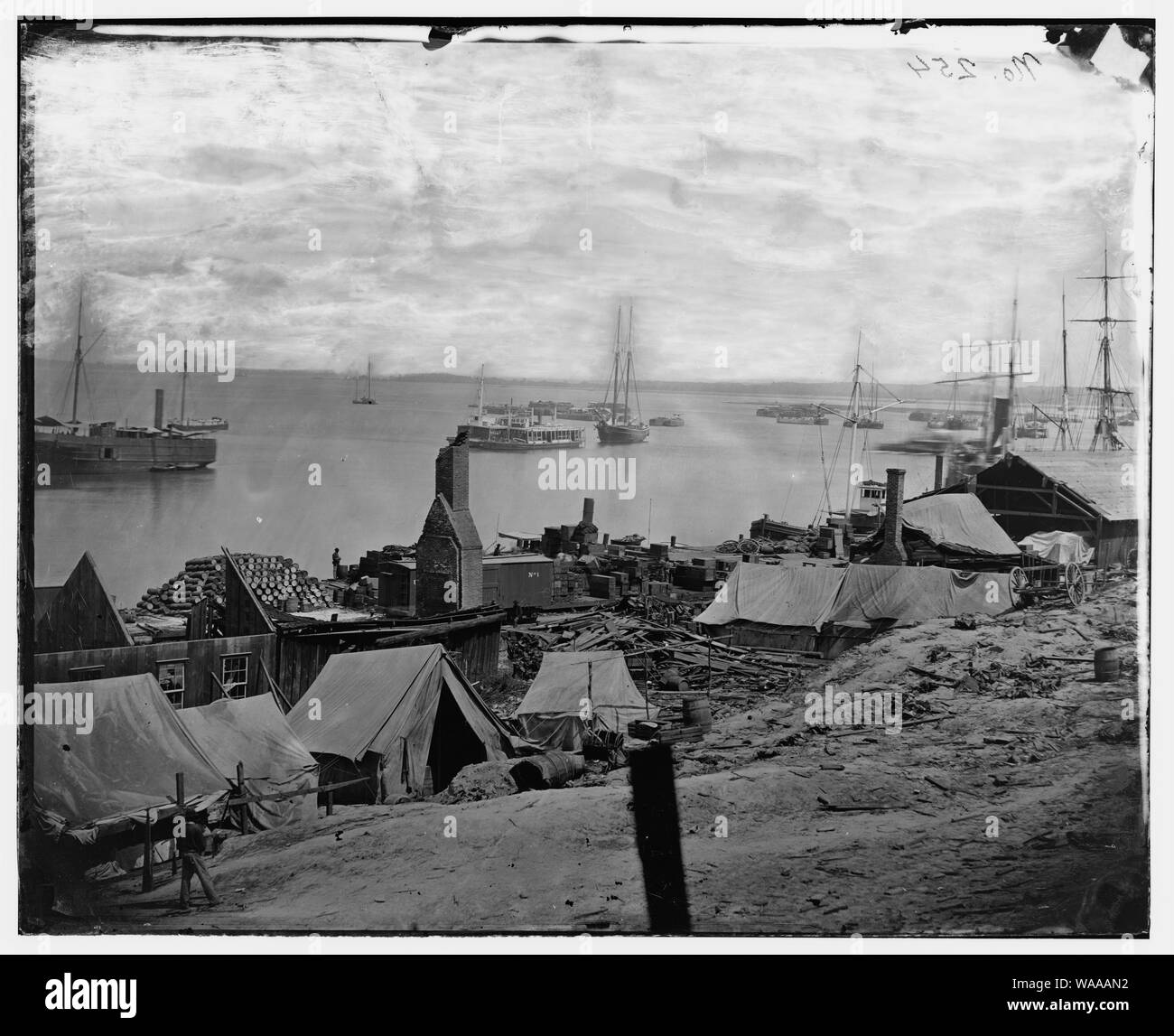 City Point, Va. Wharves after the explosion of ordnance barges on ...
