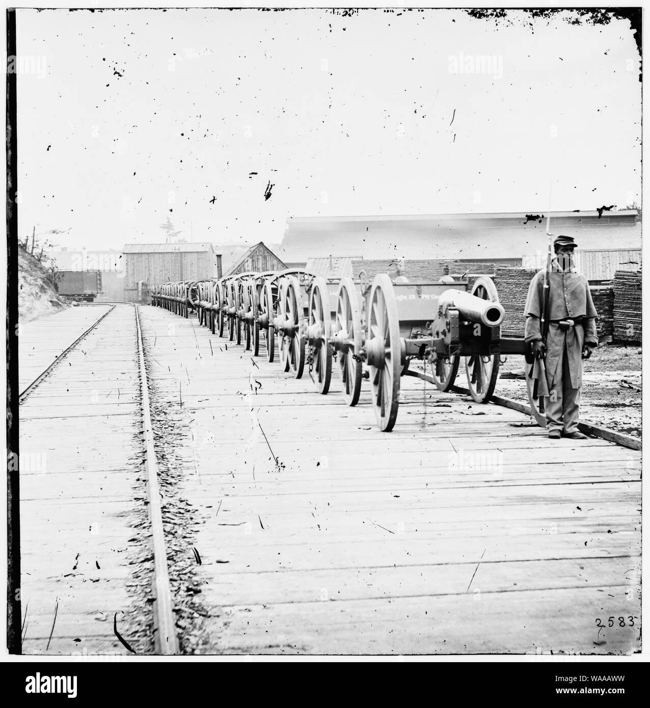City Point, Virginia. Negro soldier guarding 12-pdr. Napoleon. (Model ...