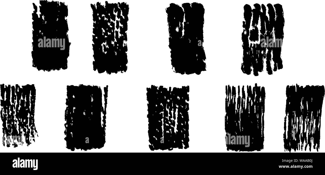 This is a illustration of hand-drawn short thick brush vertical line ...