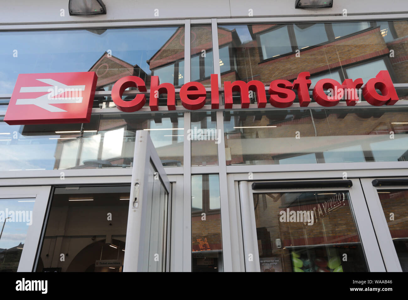 Front Entrance to Chelmsford Railway Station Essex Stock Photo - Alamy