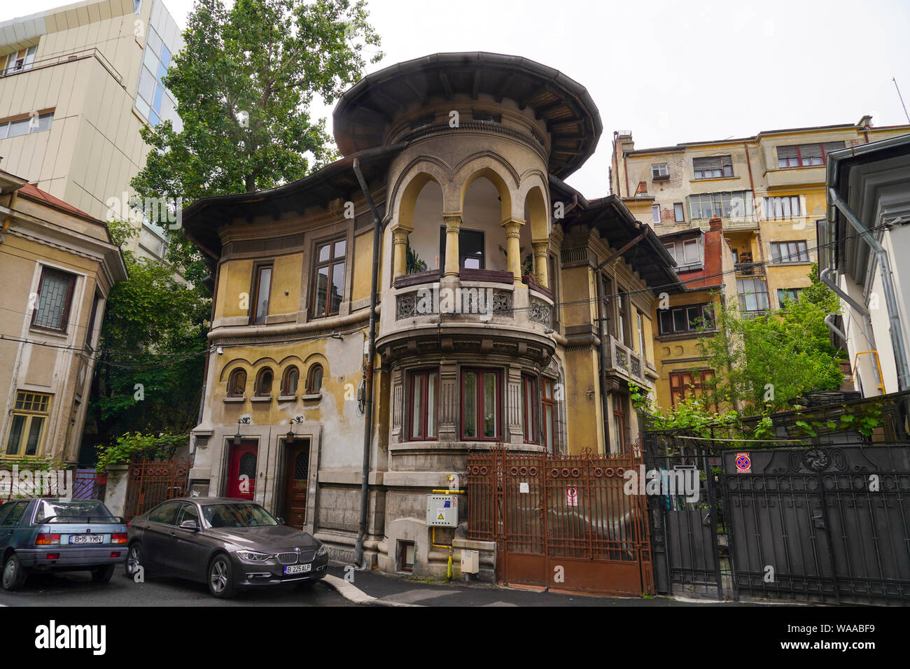 Bucharest, Romania architecture, street scene and cityscape Stock Photo ...