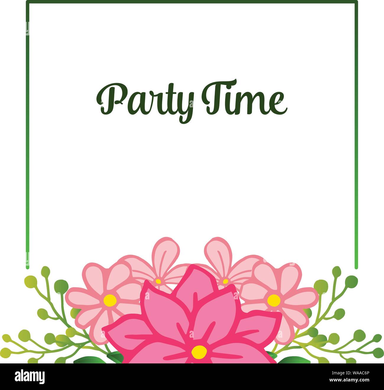 Shape pattern of frame, with ornate of unique pink flower frame, for ...