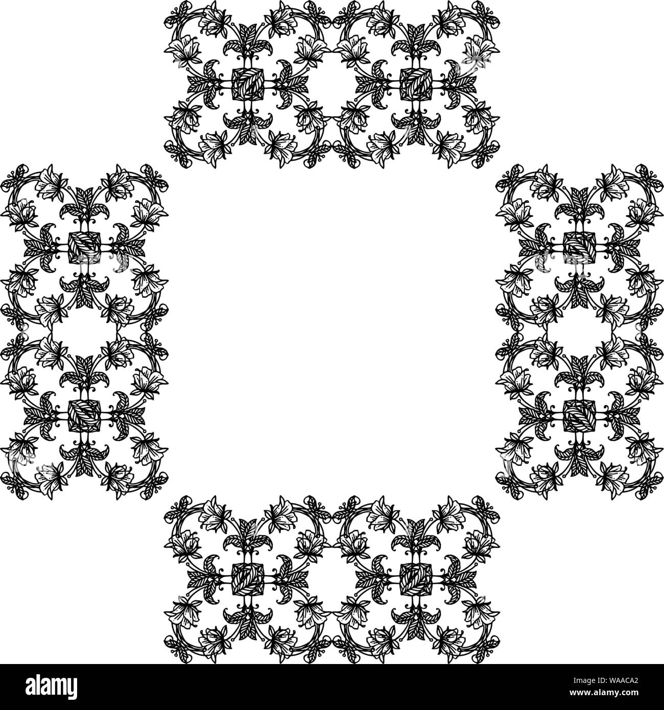 Abstract flower frame, for ornate of various card. Vector illustration ...