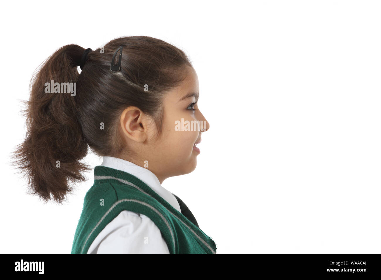 School girl profile school uniform hi-res stock photography and images ...