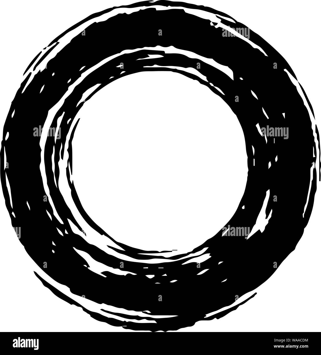 Brushstroke circle Black and White Stock Photos & Images - Alamy