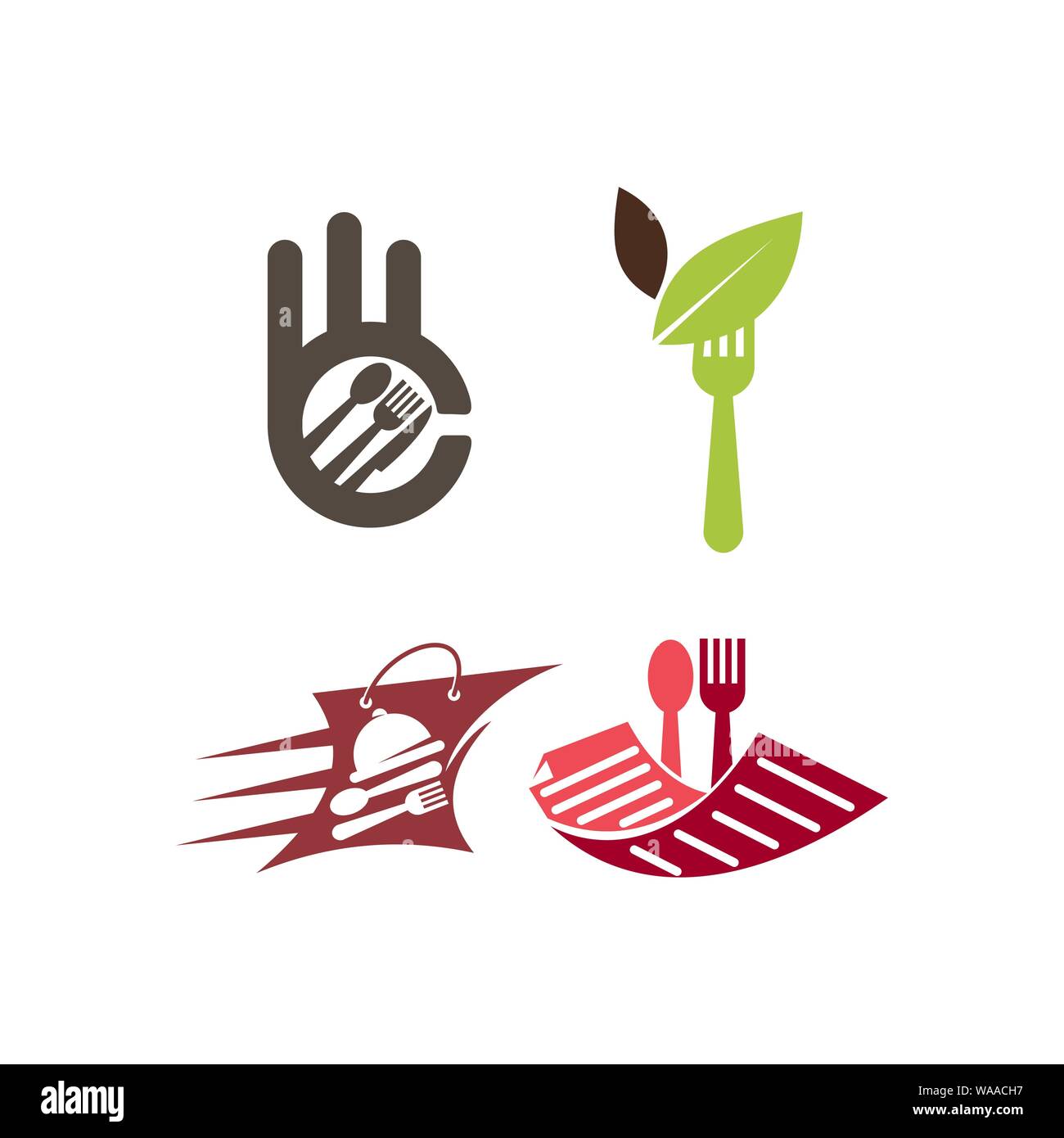 Restaurant Service Abstract Logo Template Symbol Icon Stock Vector ...
