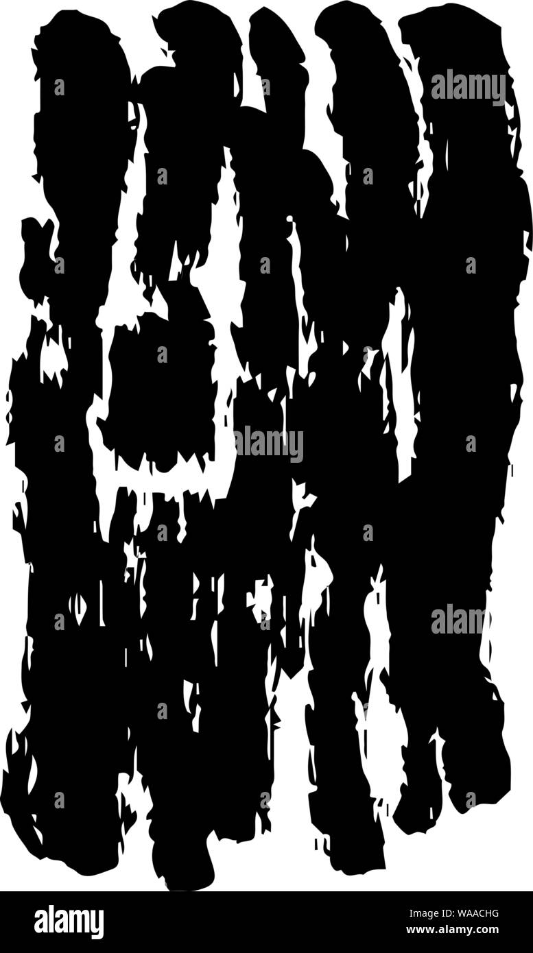 This is a illustration of hand-drawn short thick brush vertical line ...