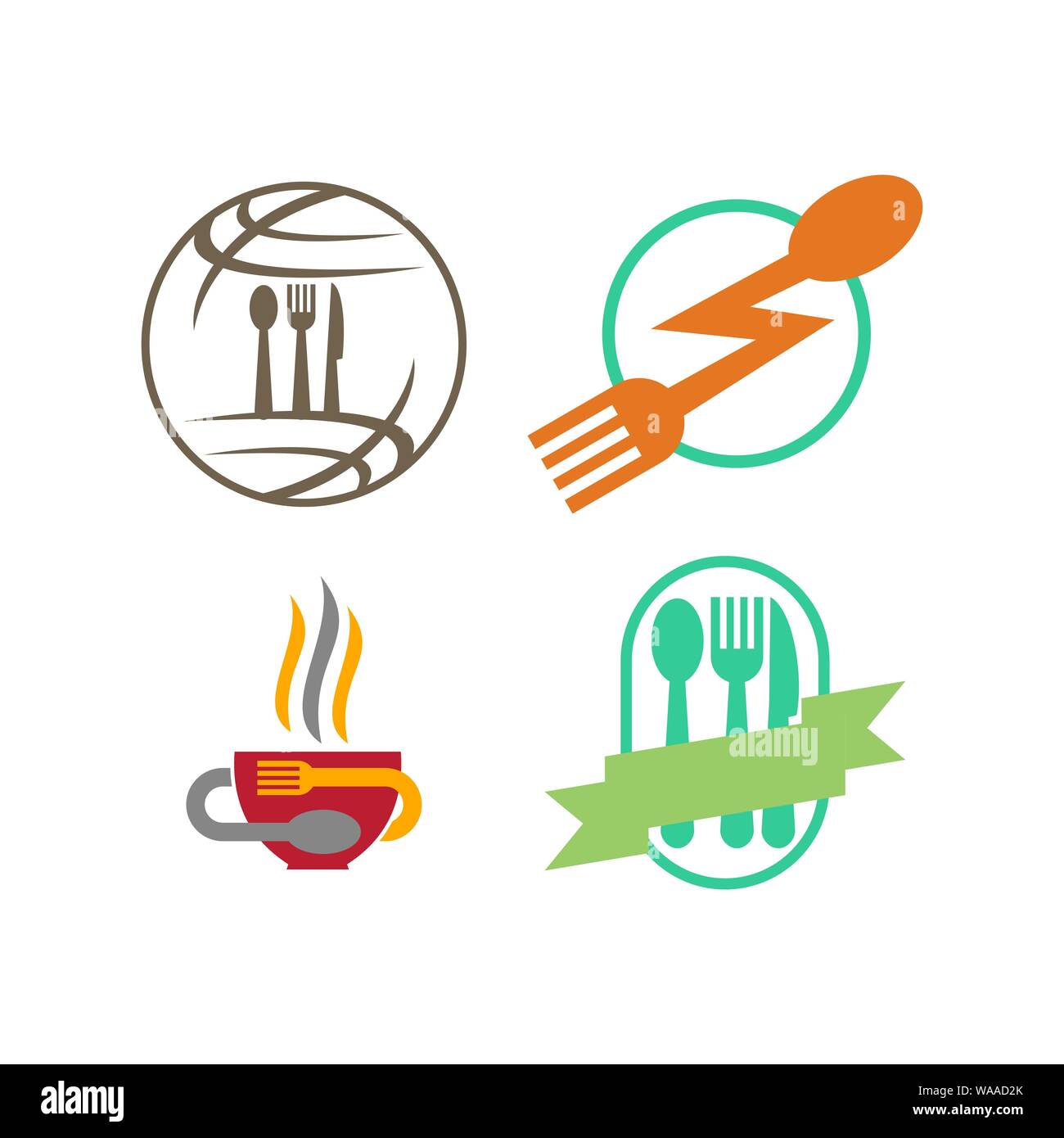Restaurant Service Abstract Logo Template Symbol Icon Stock Vector ...