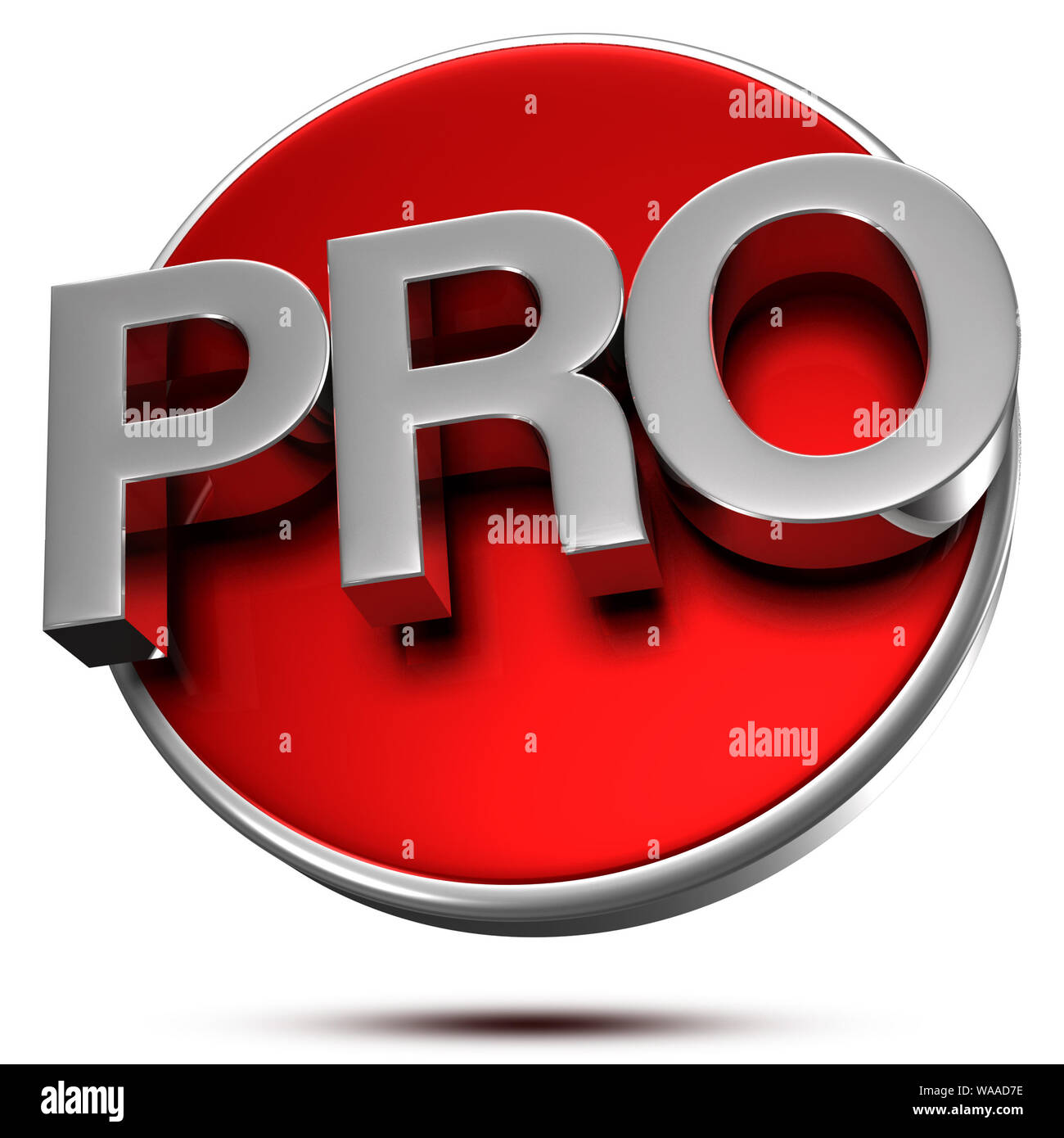 Text Pro 3d rendering on white background.(with Clipping Path Stock ...