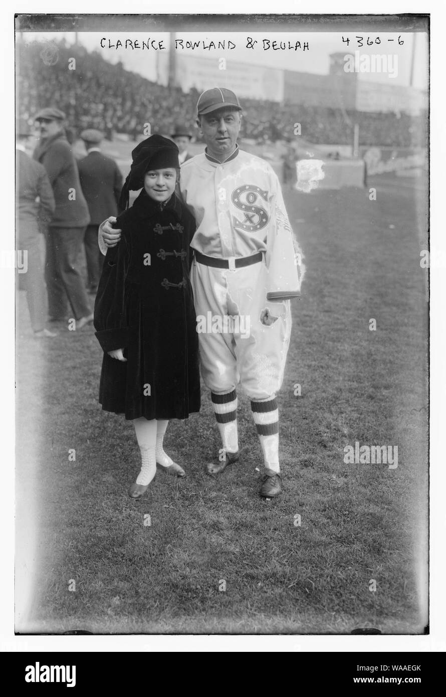 Clarence Pants Rowland, manager, and Beulah, Chicago AL (baseball Stock ...