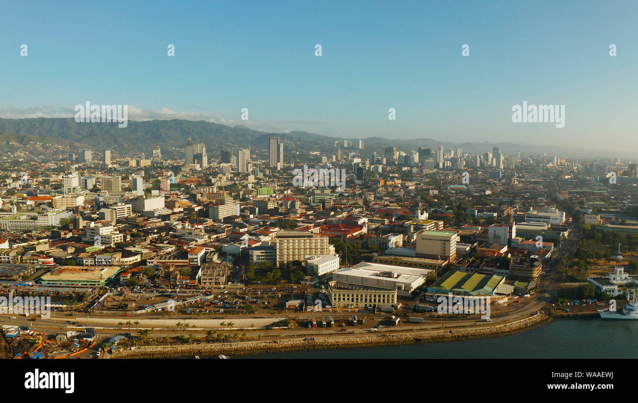 Cityscape: Cebu city with modern buildings, skyscrapers and business ...
