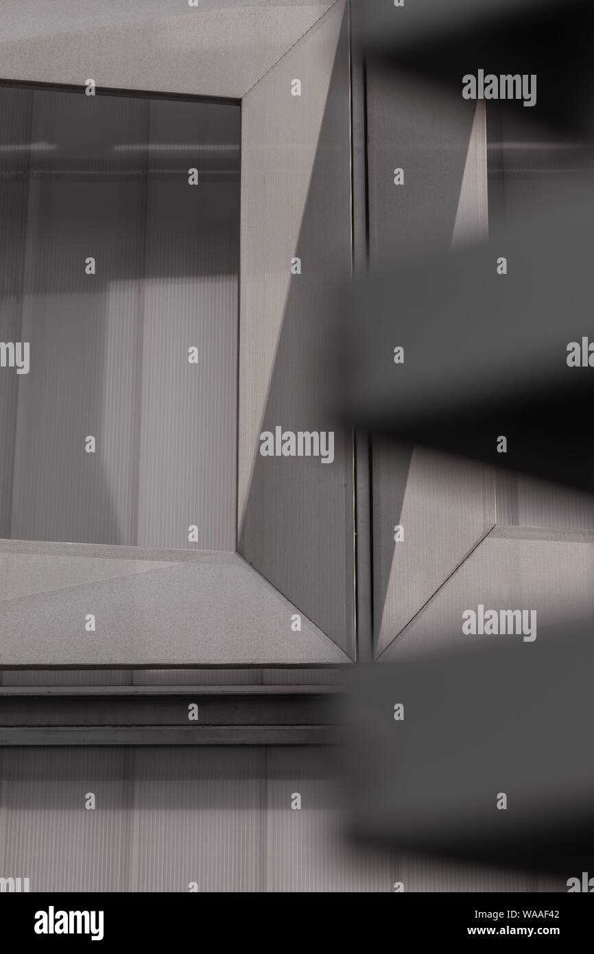 Beautiful shot of gray modern architecture for wallpaper or background ...