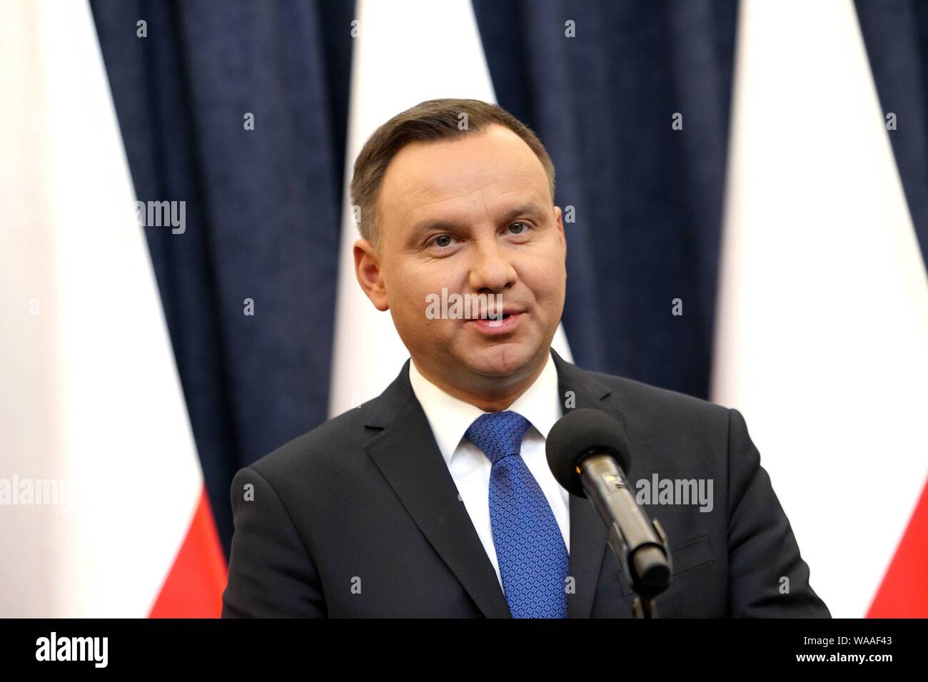 February 6, 2018 Warsaw, Poland. Press Conference. Pictured: President ...