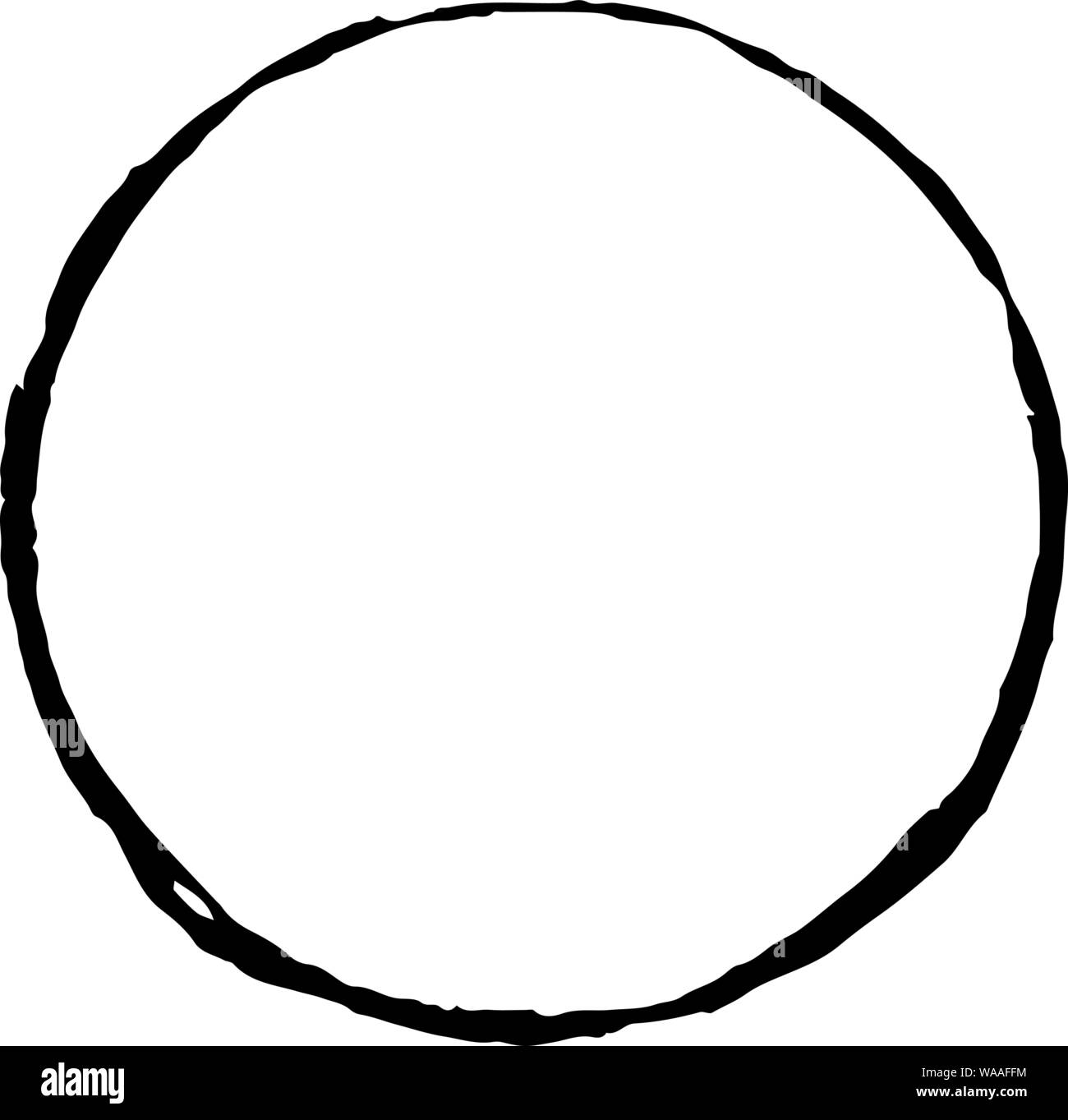 This is a illustration of hand-drawn brushstroke circle Stock Vector ...