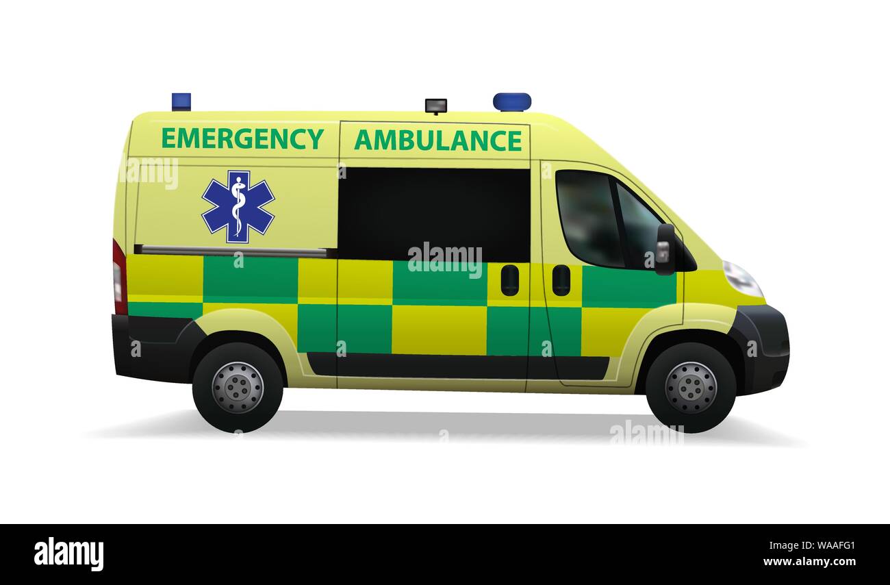 Ambulance. Special medical vehicles. Realistic image. Vector ...