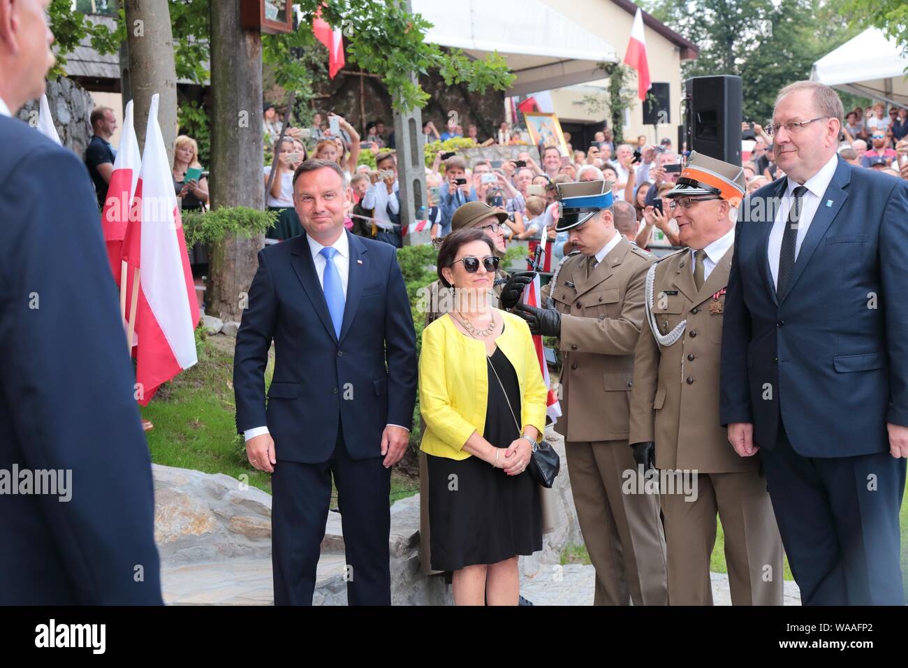 August 5, 2018. Jurzyce, Poland. President Andrzej Duda unveiled ...