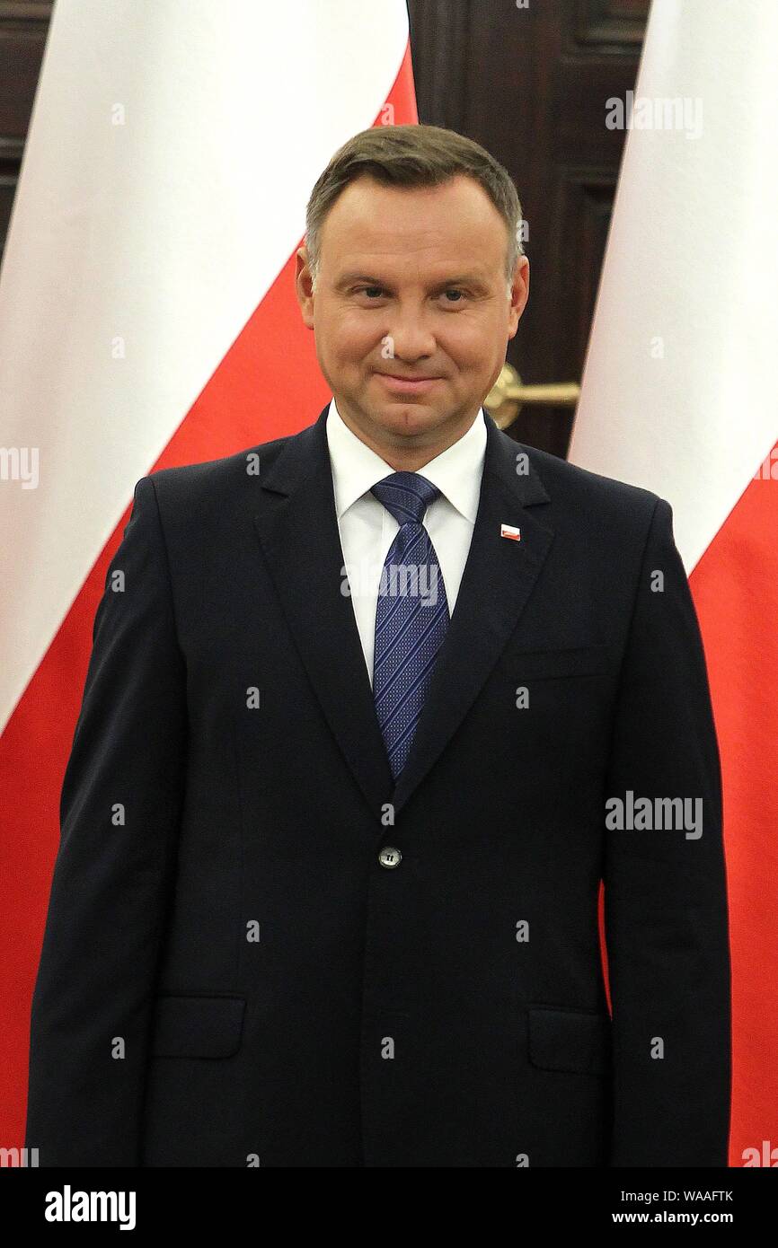 August 16, 2018 Warsaw, Poland. President Andrzej Duda met with Olympic ...