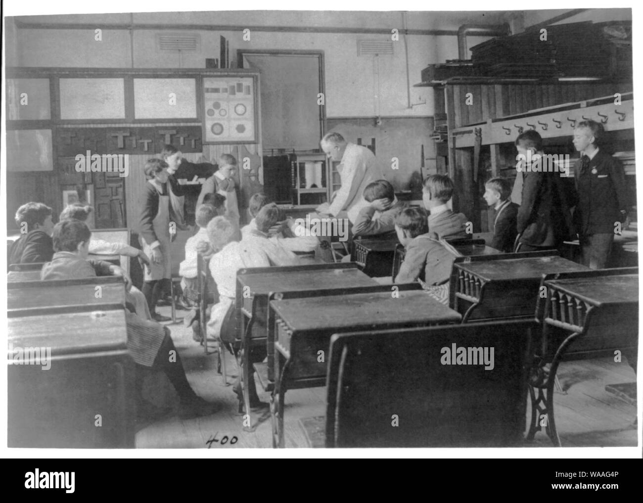 Classroom scenes in Washington, D.C., public schools - carpentry class ...
