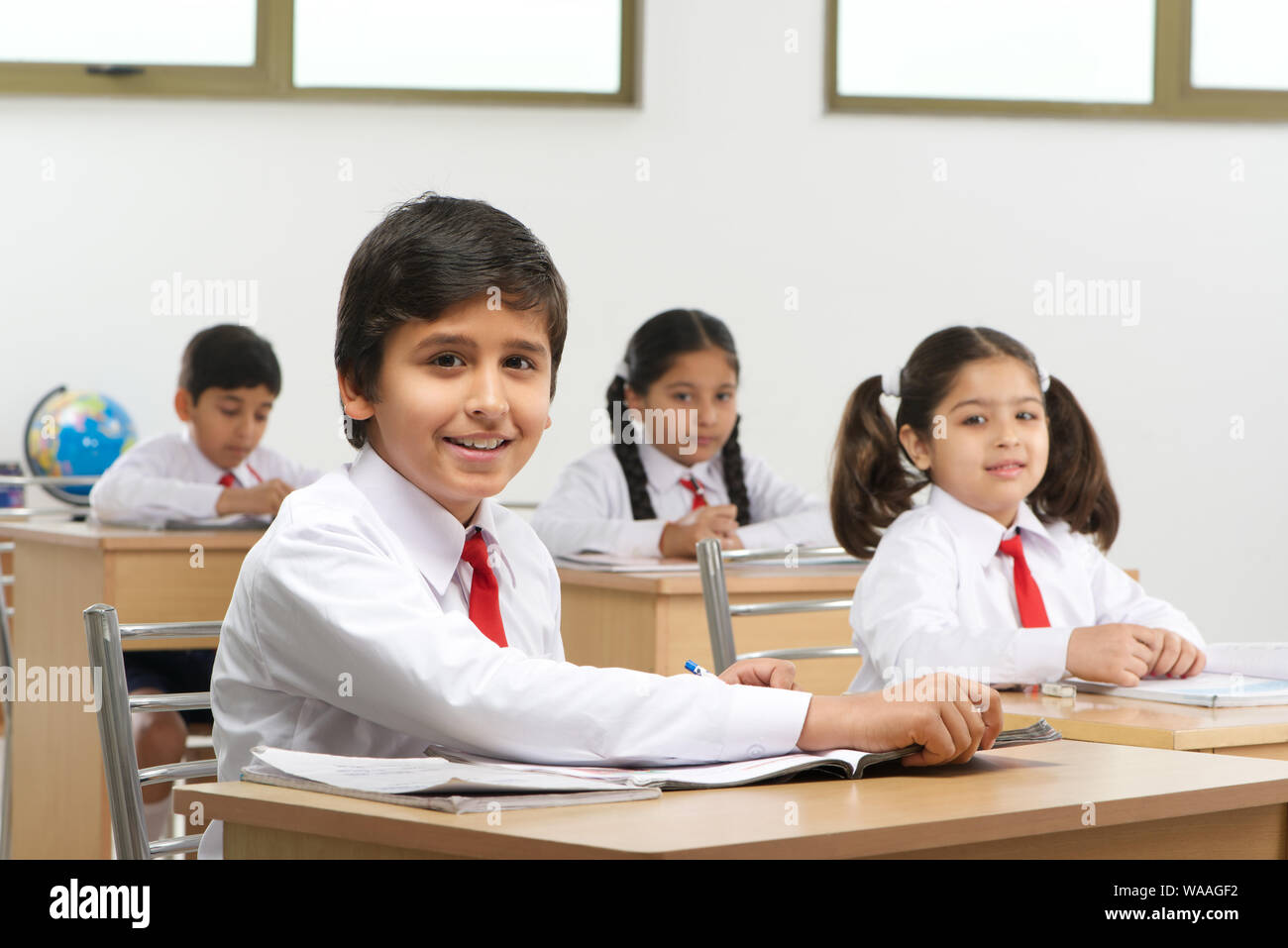 Indian School Children In Classroom
