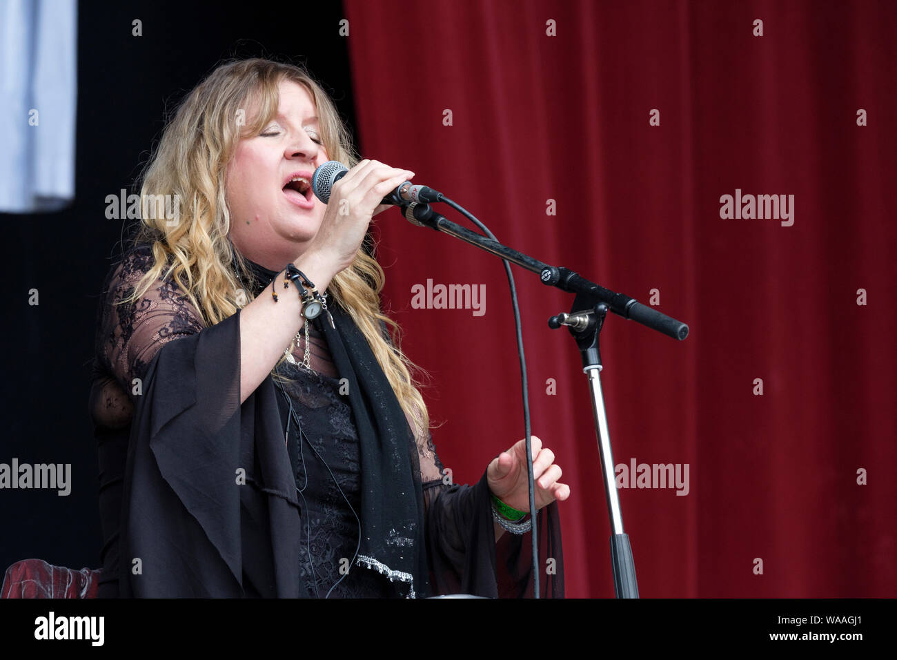 Deborah Bonham performing at Weyfest music festival, Tilford, Surrey ...