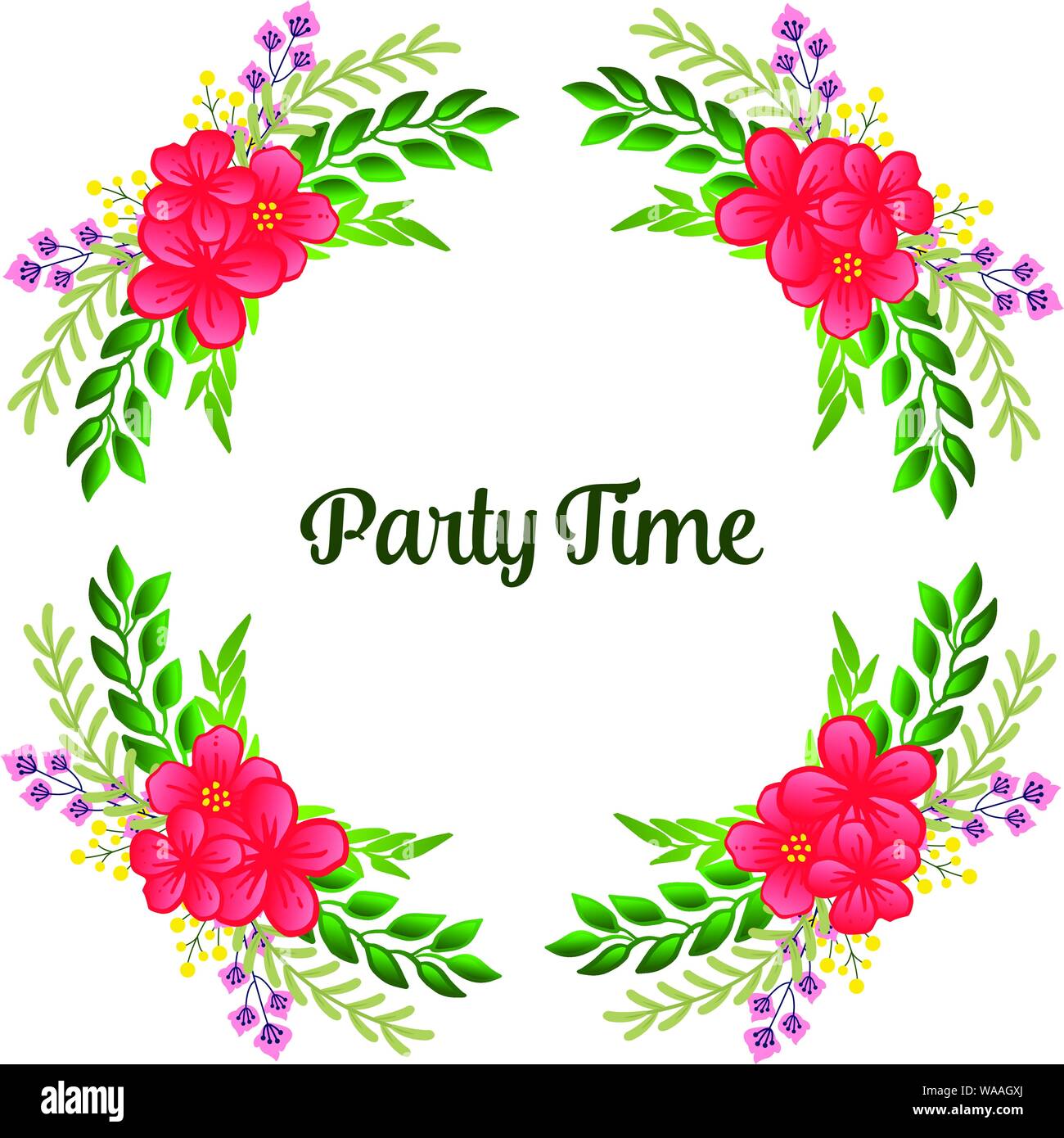 Perfect design for party time greeting card, with texture of floral ...