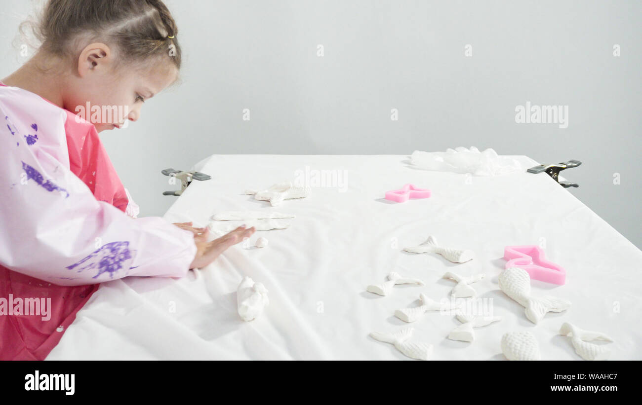 Step by step. Making mermaid tail from modeling clay in silicone molds ...