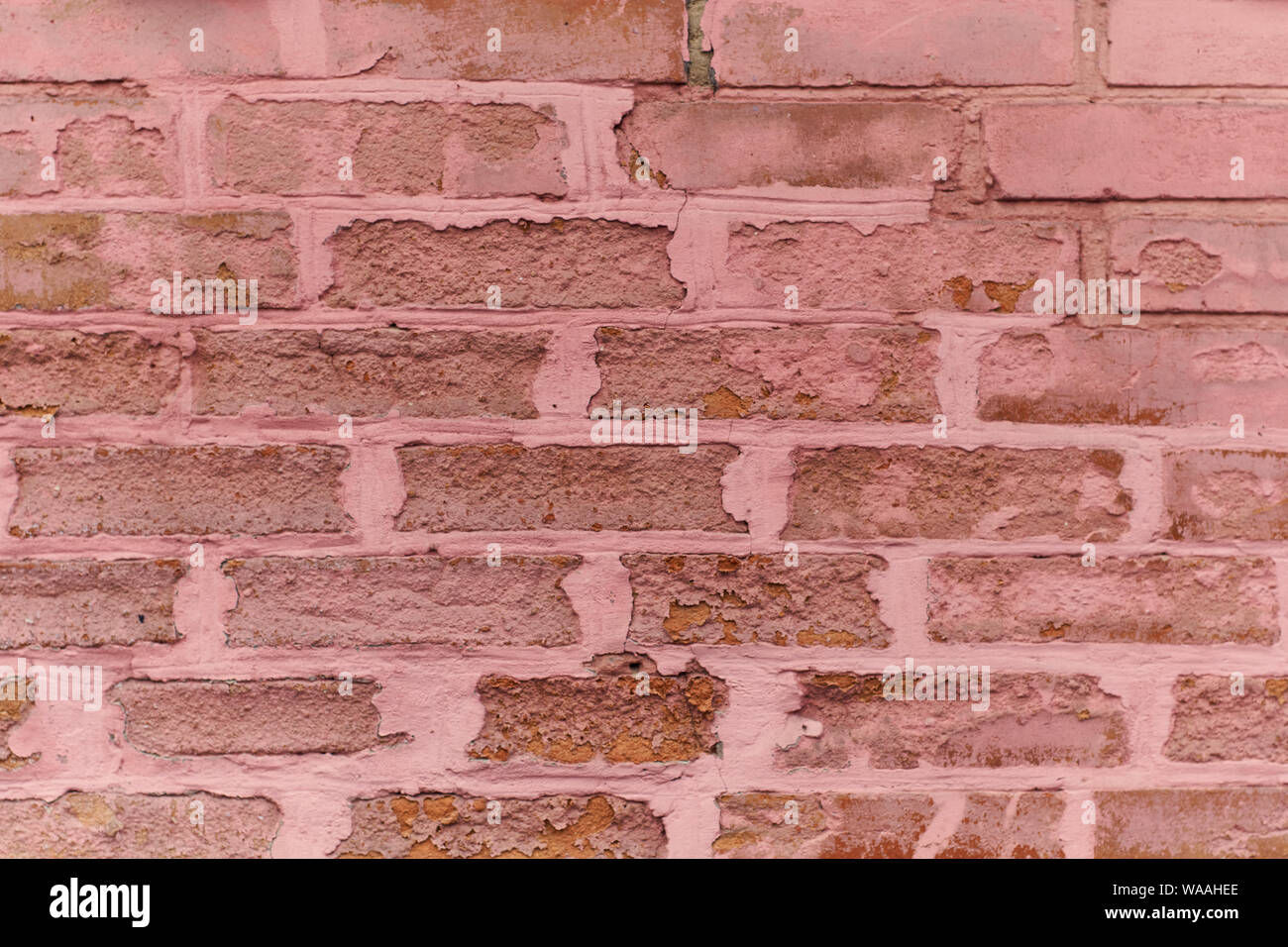 Pink brick wall background. Rustic. Millenial pink Stock Photo - Alamy
