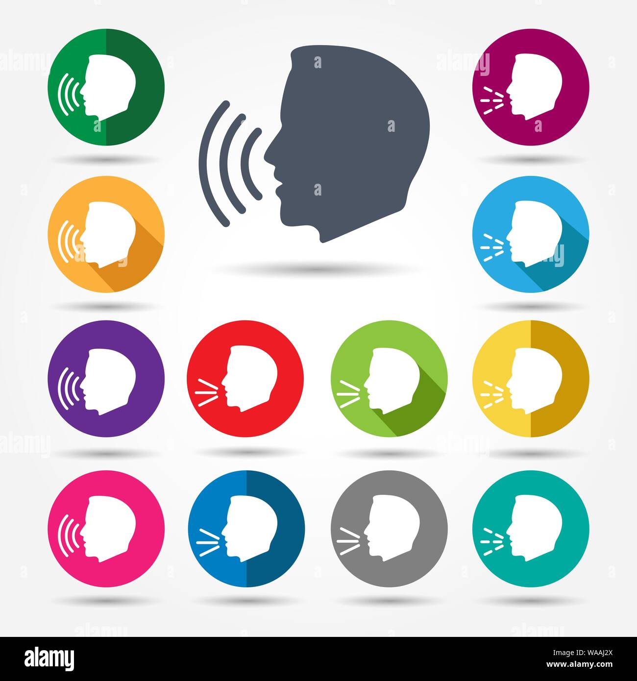 Talk loudly Stock Vector Images - Alamy