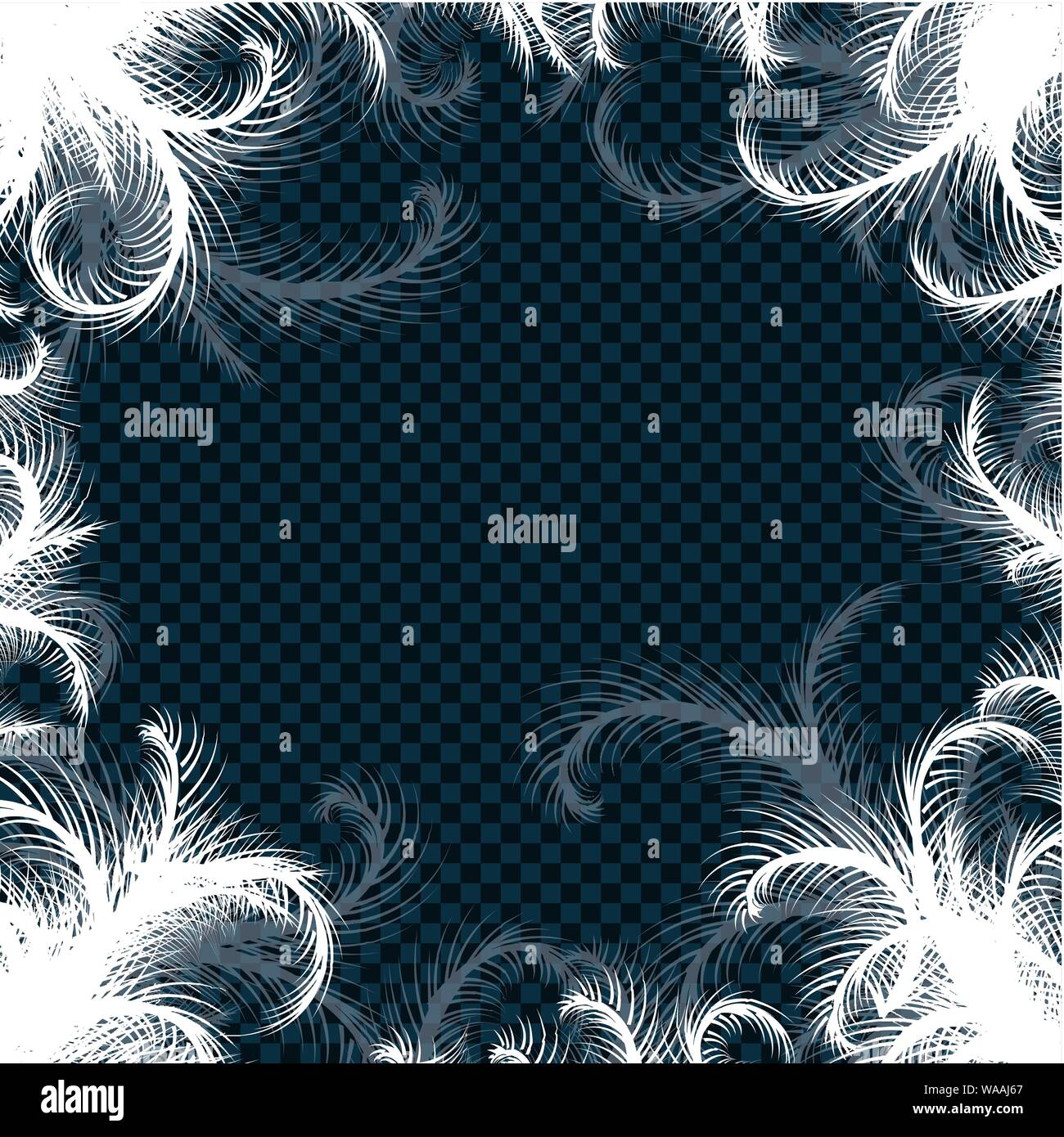 Frozen frame background. Snow and ice frost windows glass vector ...