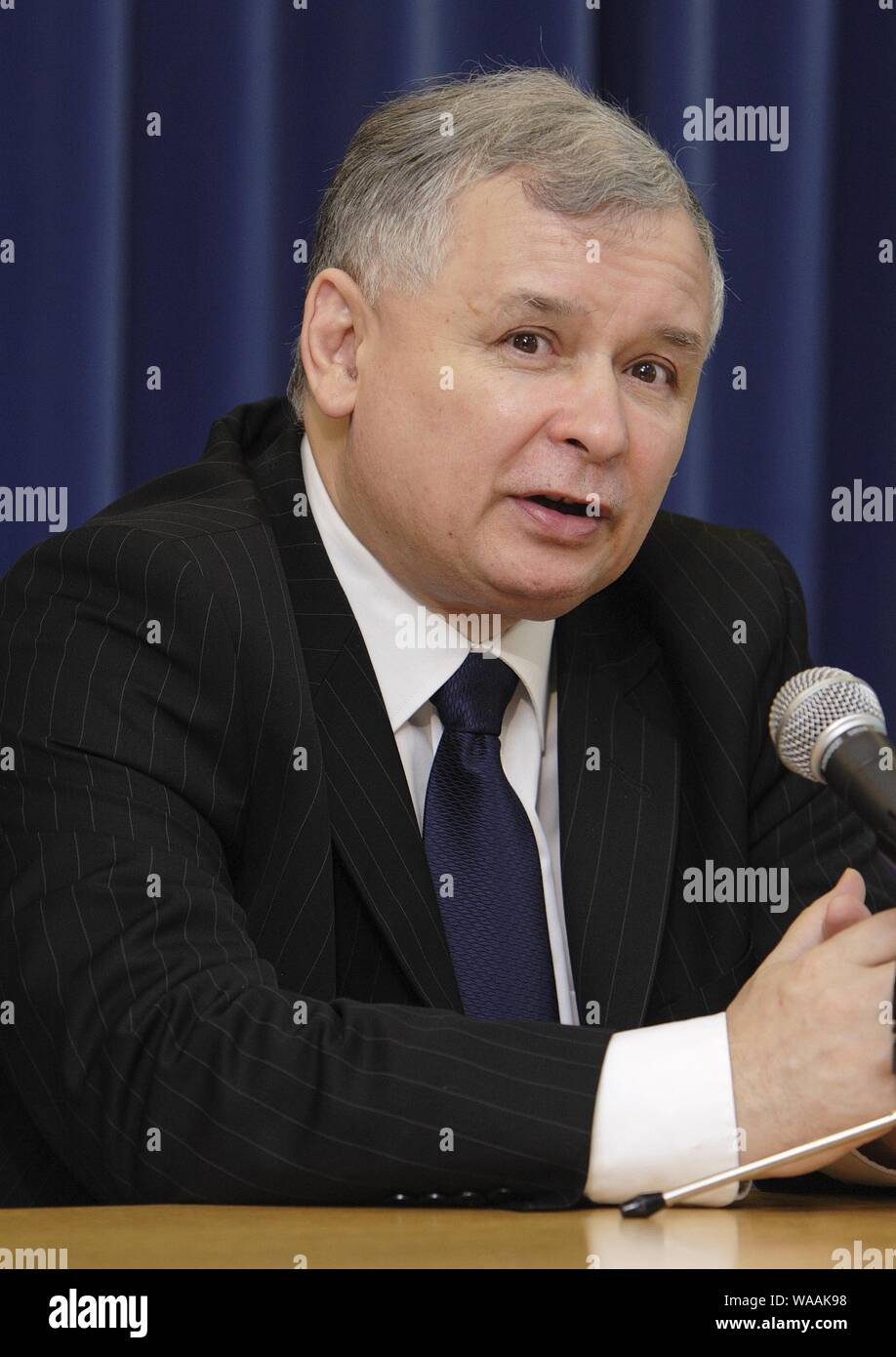Pictured: Jaroslaw Kaczynski. Warsaw, Poland Stock Photo - Alamy