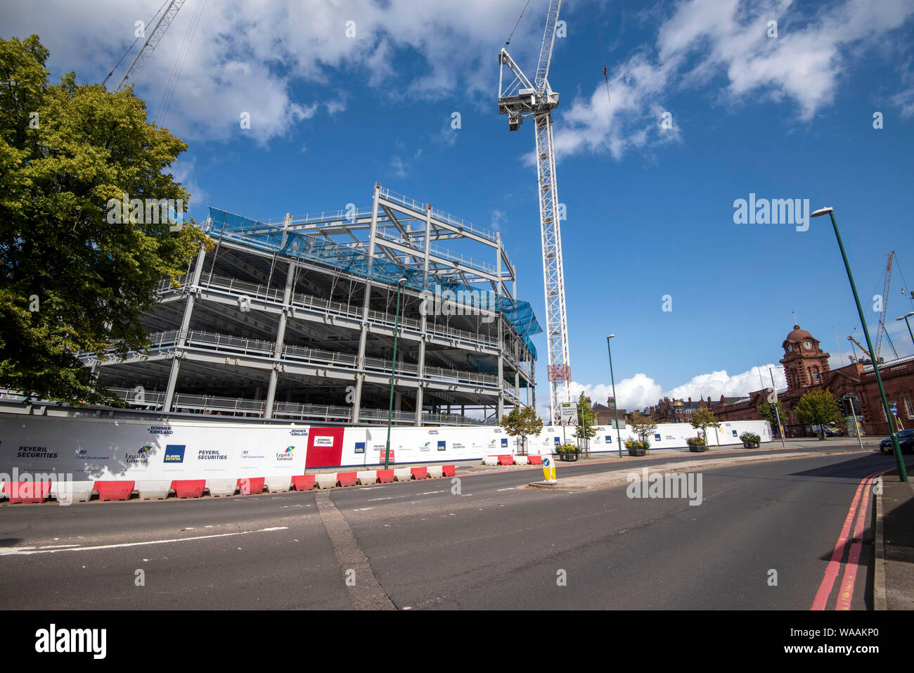 Construction work on the South Side of Nottingham City Centre ...