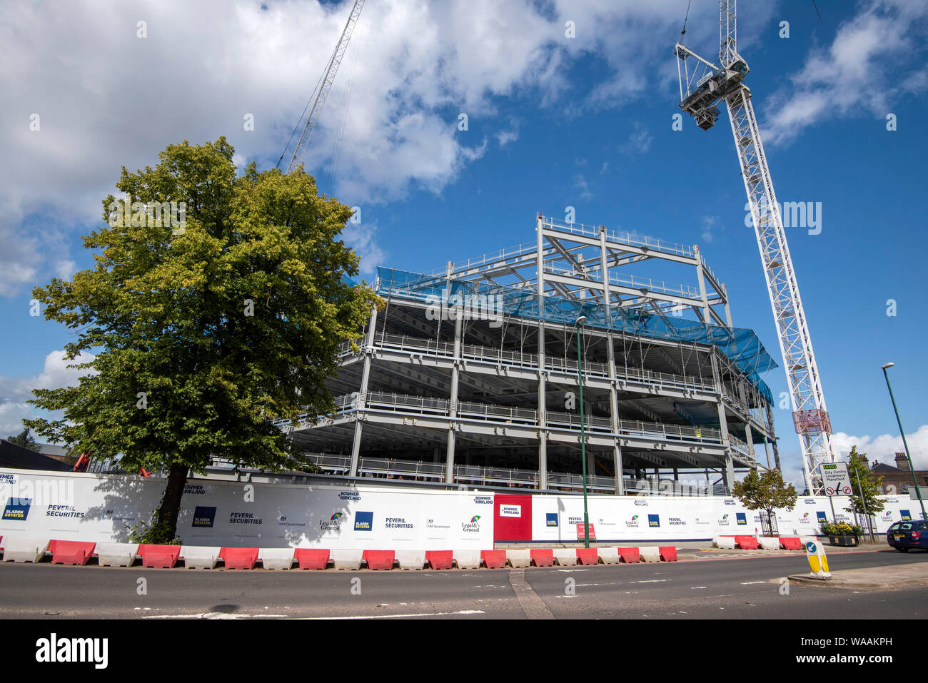 Construction work on the South Side of Nottingham City Centre ...
