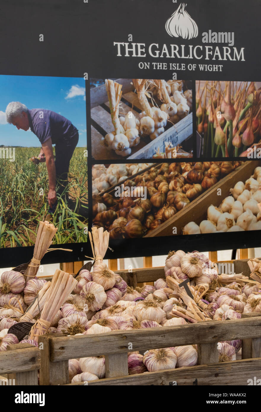 an advertisement for the garlic farm tourist attraction on the isle of ...