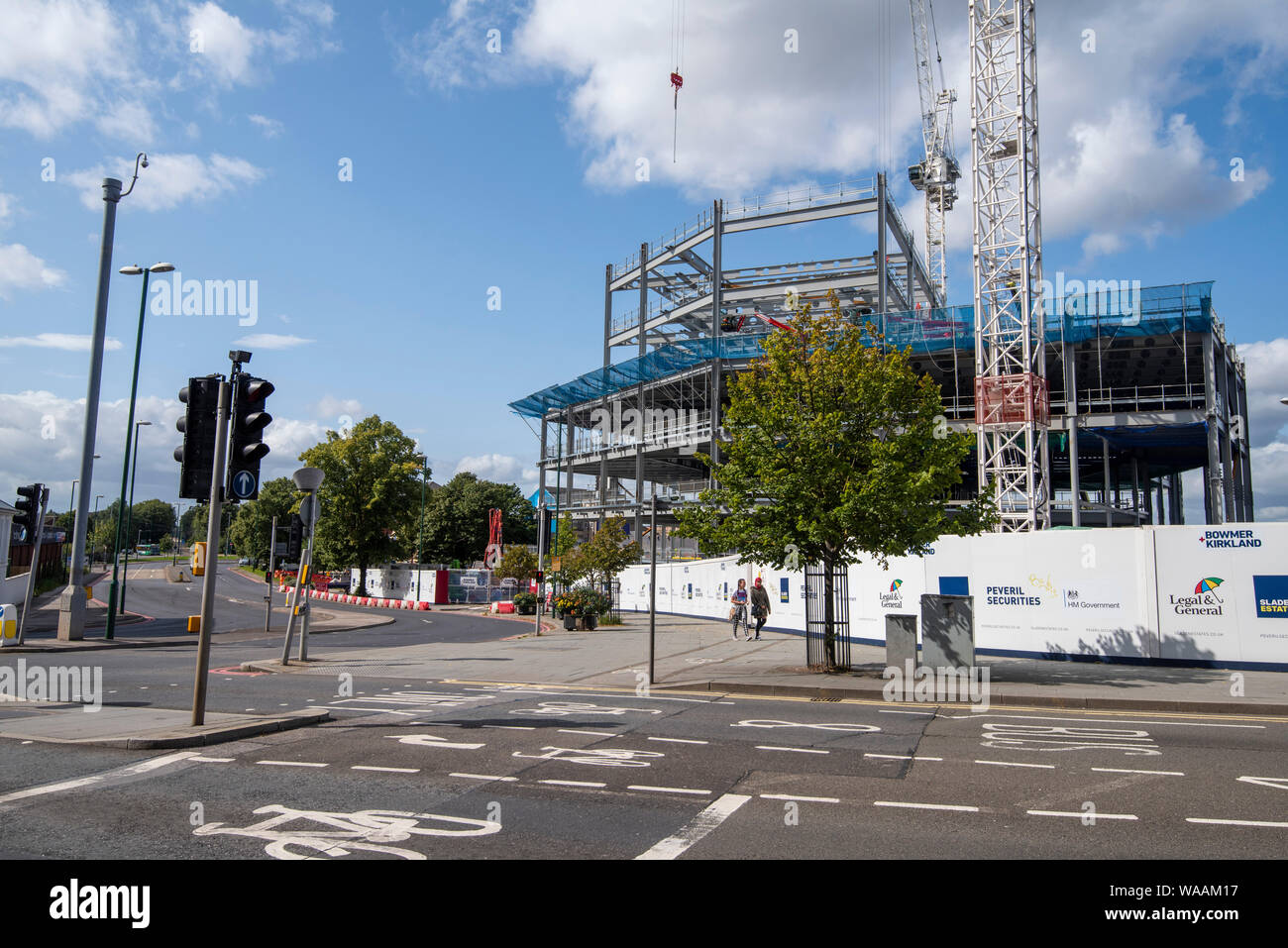 Construction work on the South Side of Nottingham City Centre ...
