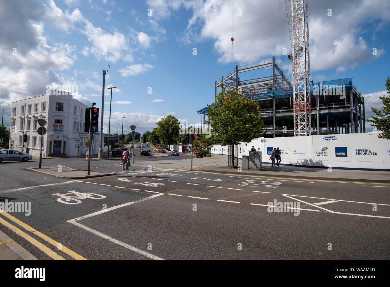 Construction work on the South Side of Nottingham City Centre ...