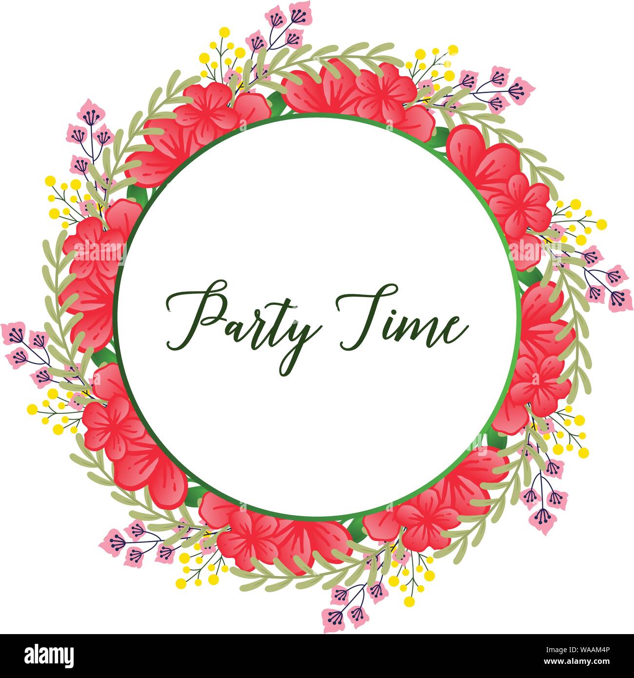 Perfect design for party time greeting card, with texture of floral ...