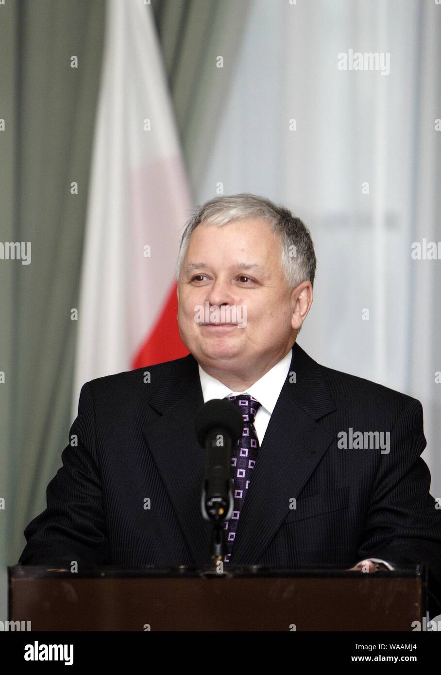 President of Poland Lech Kaczynski Stock Photo - Alamy