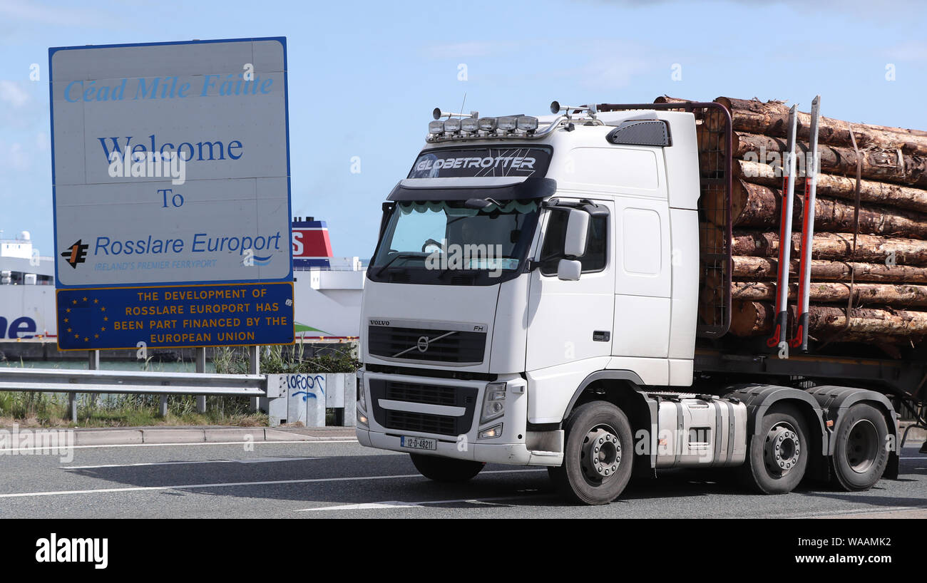 Freight trucks at Rosslare Europort in Co Wexford, Ireland Stock Photo ...