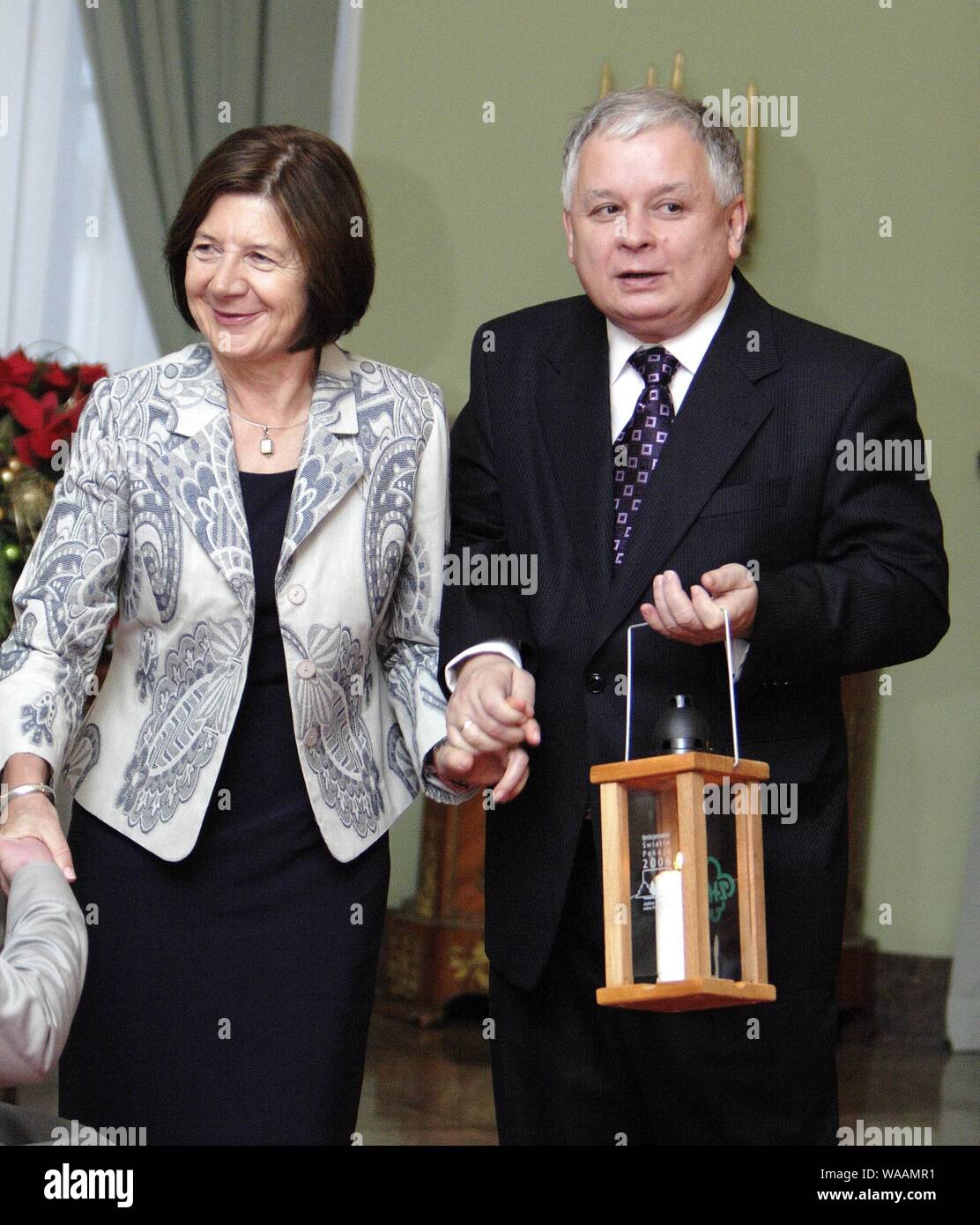 President of Poland Lech Kaczynski and his wife Maria Kaczynska Stock ...