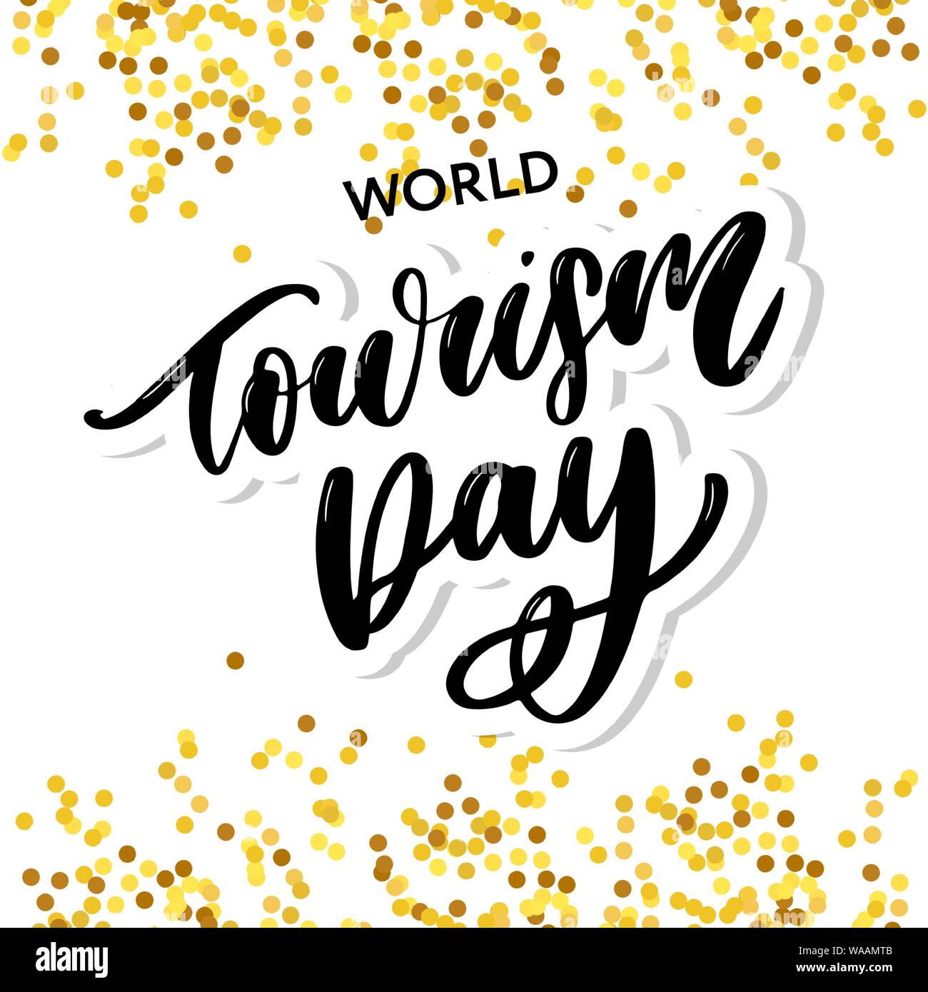 World tourism day calligraphy Stock Vector Images - Alamy