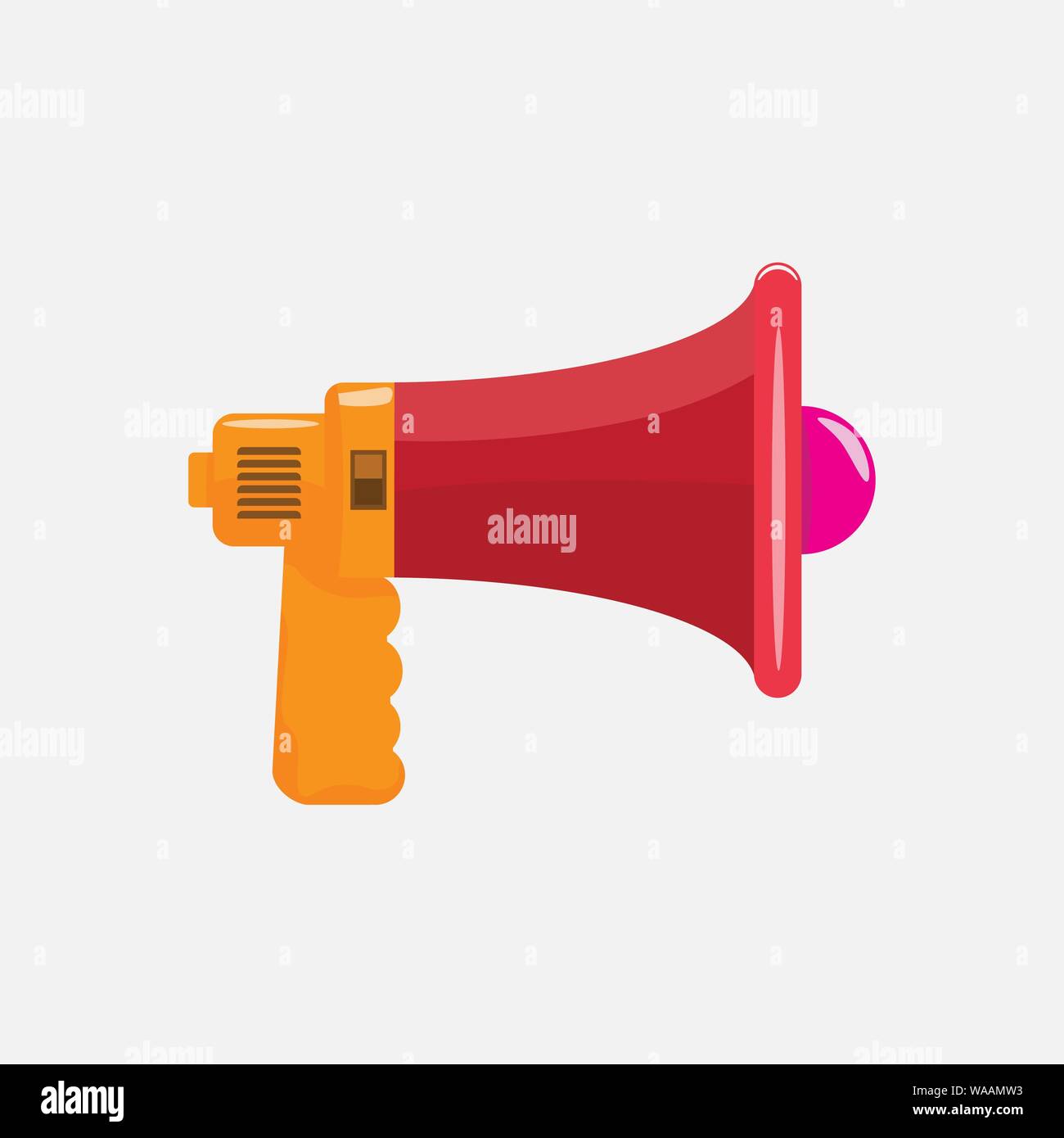 Megaphone for website and business promotion banners. Flat Vector ...
