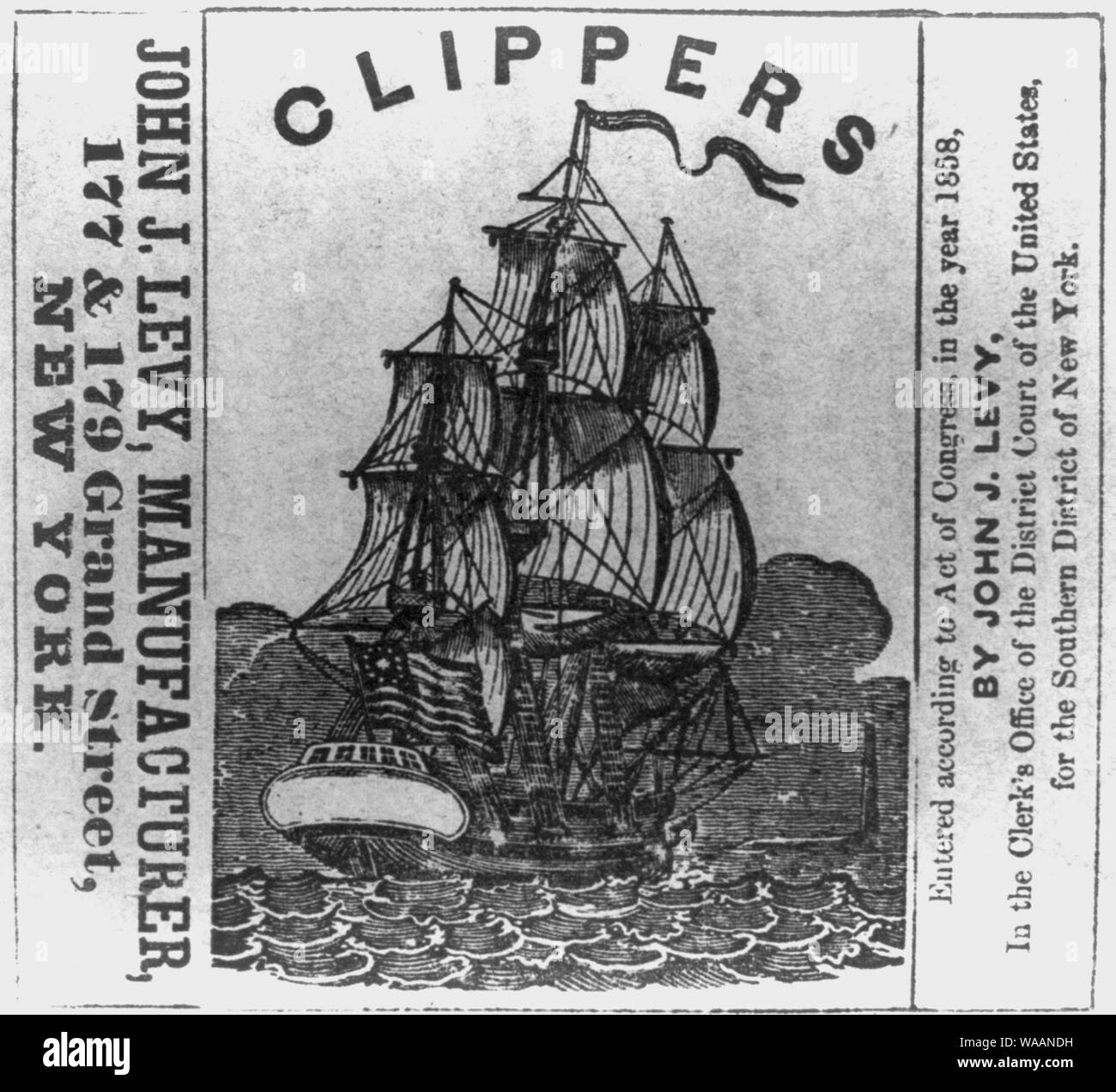 Clipper ship design Black and White Stock Photos & Images - Alamy