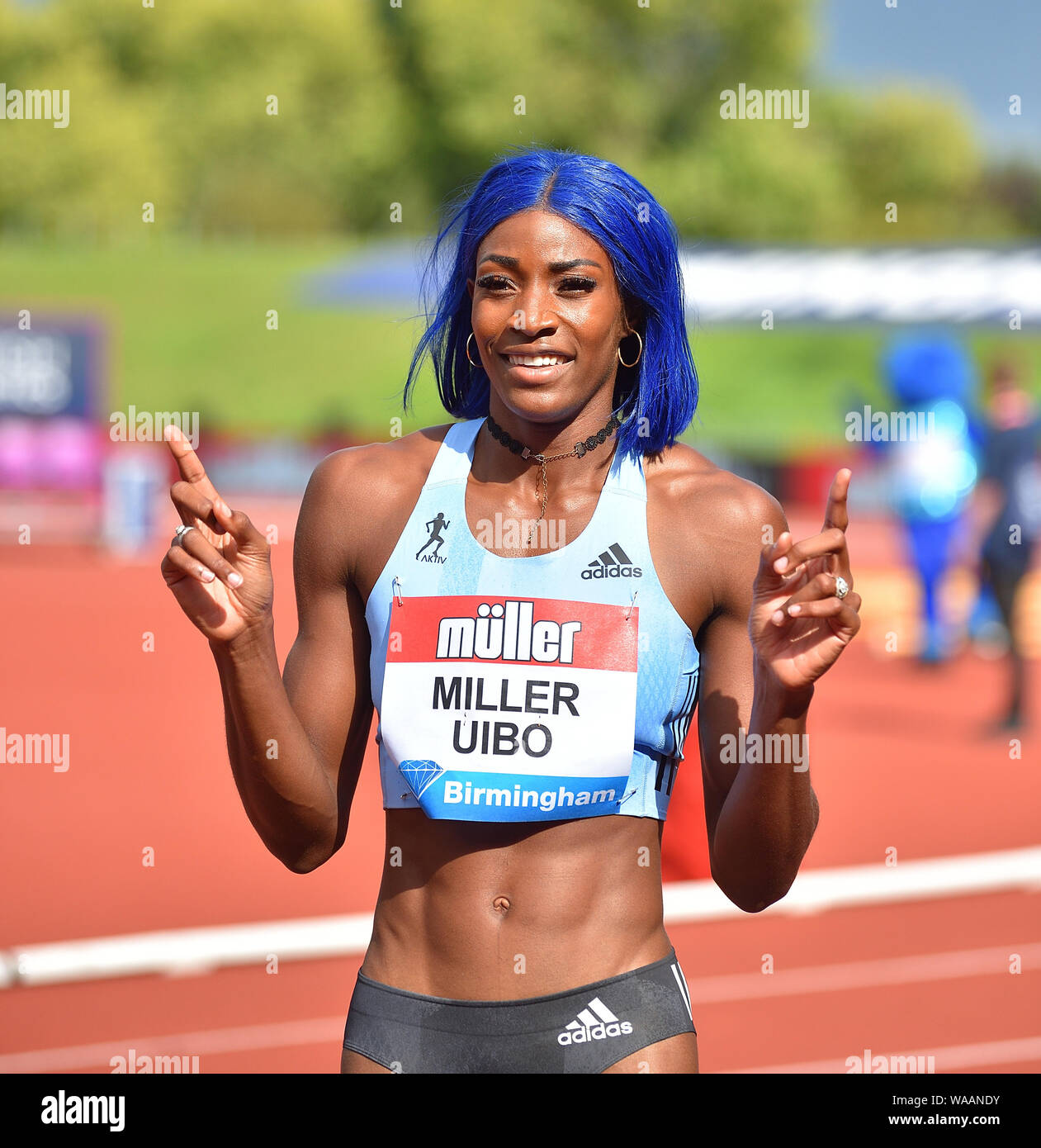 Shaunae Miller-Uibo during the IAAF Diamond League Athletics 2019 at ...