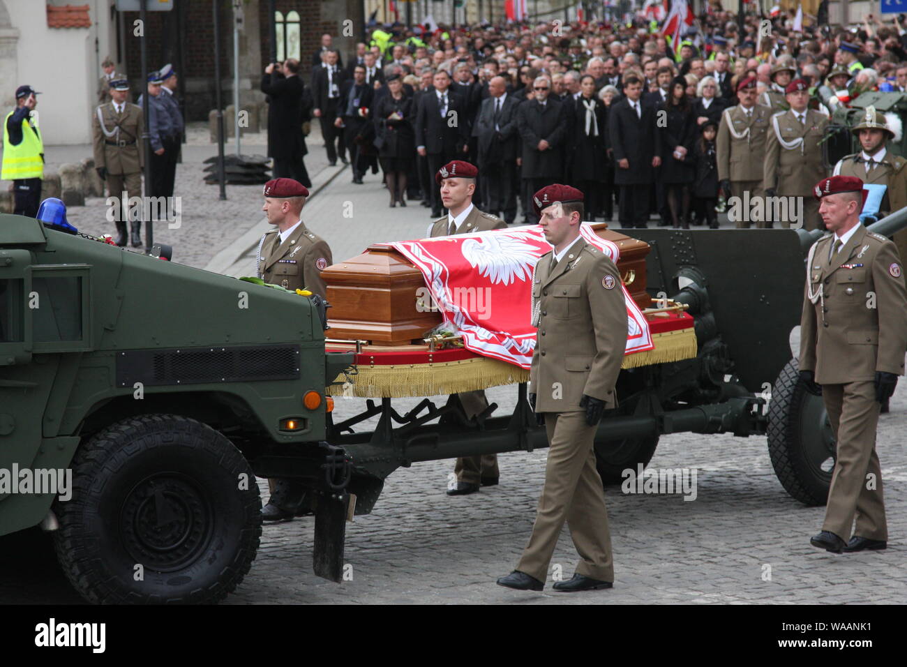 17.04.2010 Cracow, Poland. The funeral of President of the Republic of ...