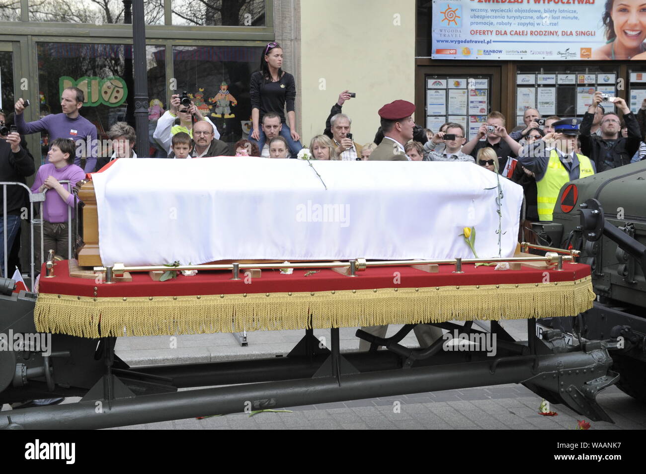 17.04.2010 Cracow, Poland. The funeral of President of the Republic of ...